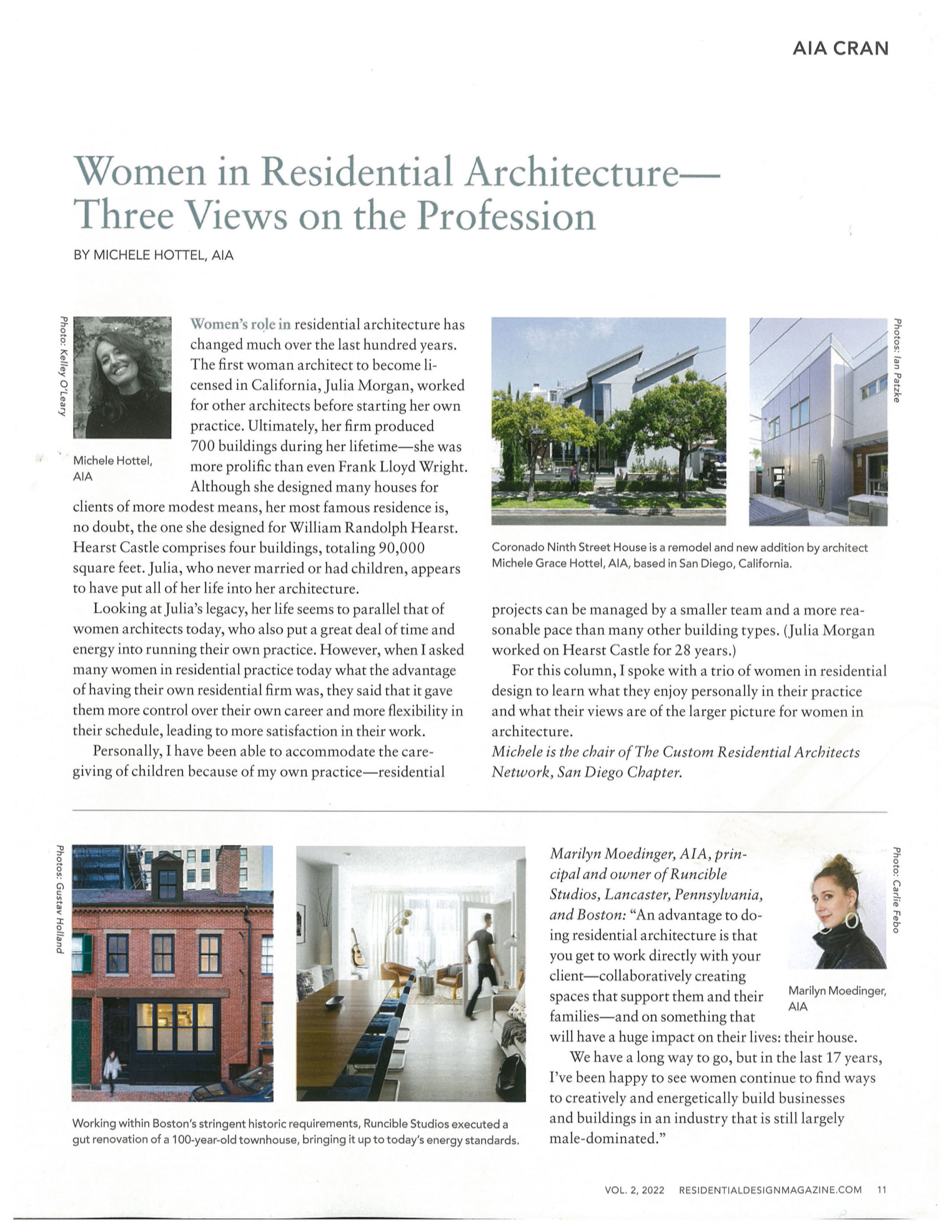 Residential Design Magazine: Marilyn's Interview - Runcible Studios